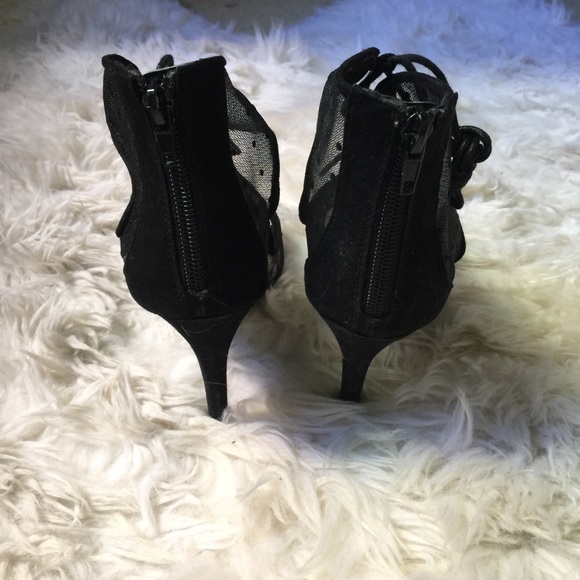 Missguided | Shoes | Missguided Mesh Polka Dot Heels | Poshmark
